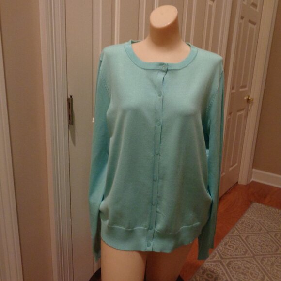 Time and Tru | Sweaters | Pretty Mint Green Cardigan In Xxl New With ...